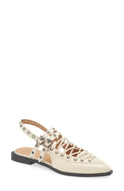 Steve Madden Galanti Slingback Flat - Bone Patent