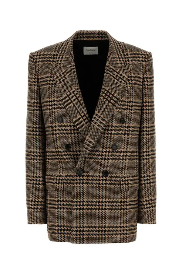Saint Laurent Gabardine Blazer - Multicolor