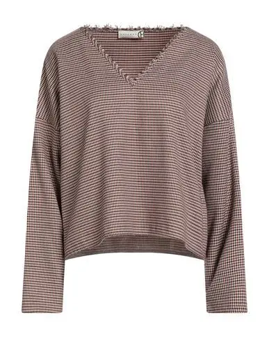 HAVEONE Woven Houndstooth Top - Red
