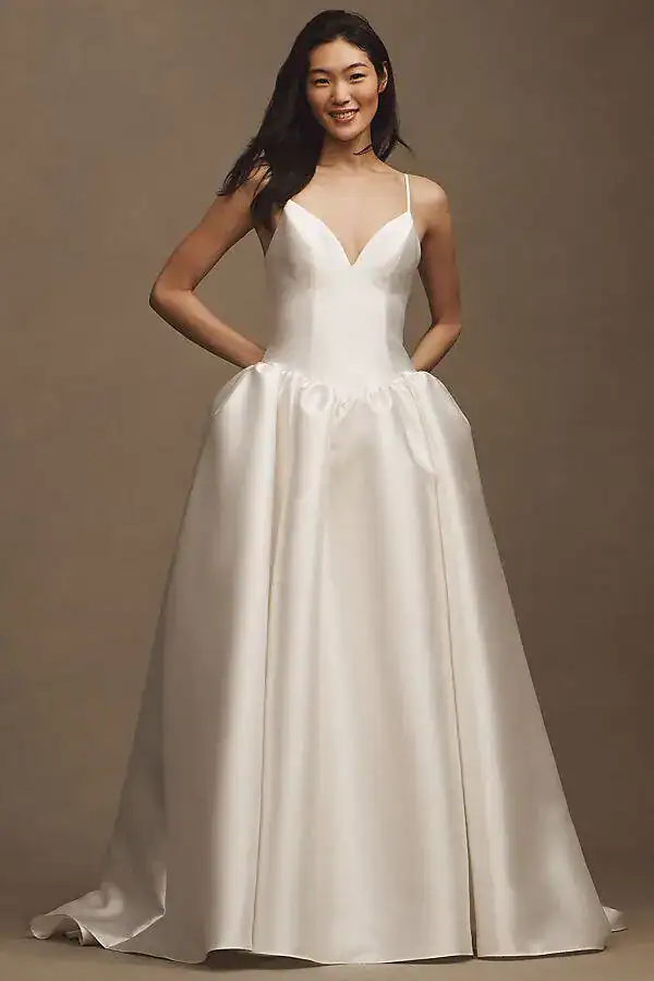 green emerald velvet dress Jenny Yoo Rose