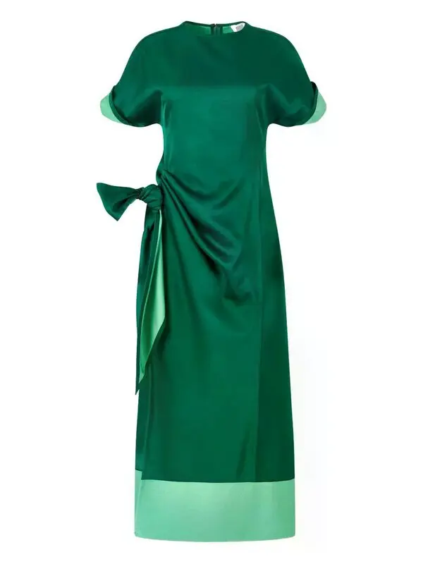 Rosie Assoulin Sash & Slit Midi Dress - Green