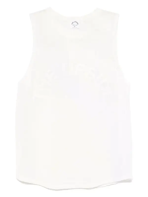 The Upside Knitted Logo Tara Tank Top - White