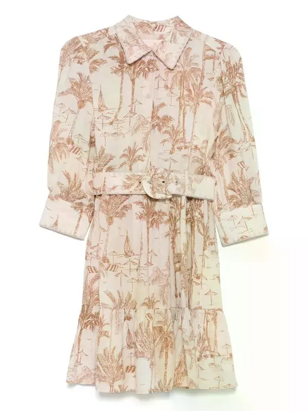 MC2 SAINT BARTH Linen Mini Dress - Neutrals