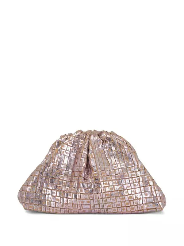 Maria La Rosa Game Laminated Clutch Bag - Metallic