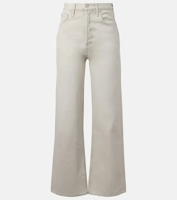 AGOLDE Ren High-rise Wide-leg Jeans - Grey