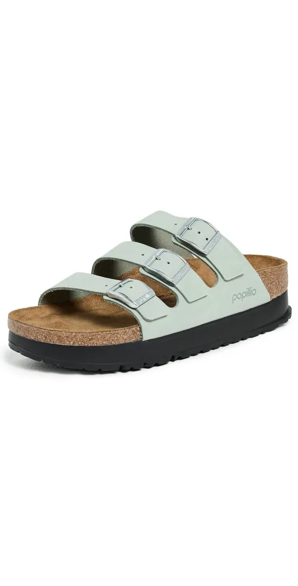 BIRKENSTOCK Florida Platform Sandals - Pure Sage