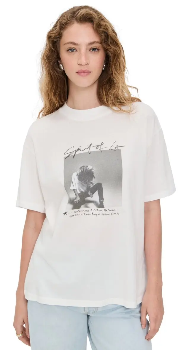 ANINE BING Ashton Tee Spirit - Ivory