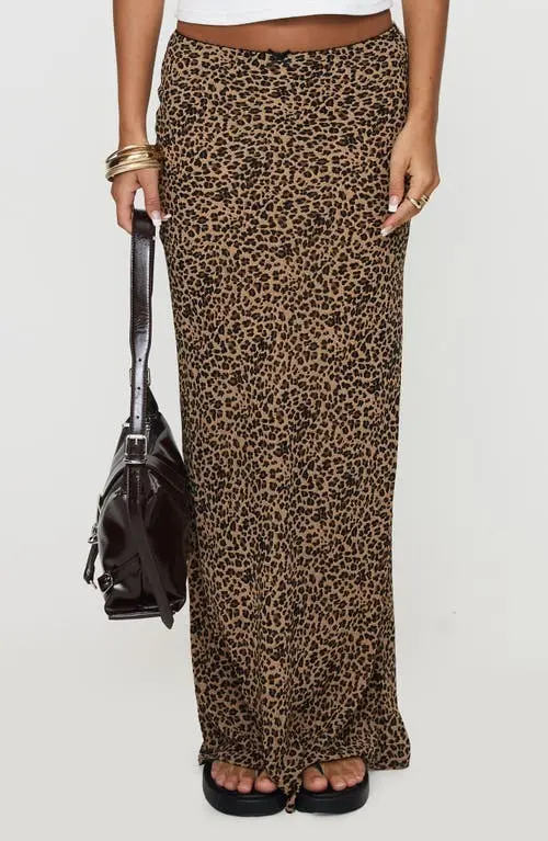 Princess Polly Saffrone Animal Print Maxi Skirt