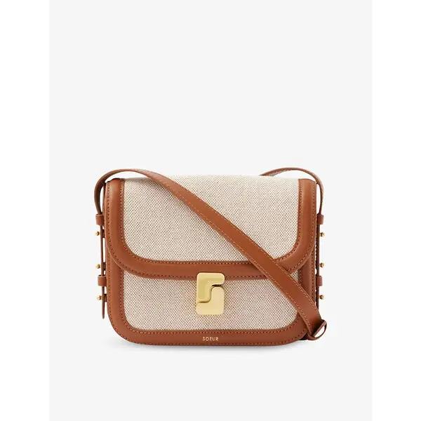 Soeur Bellissima Mini Canvas And Leather Cross-body Bag