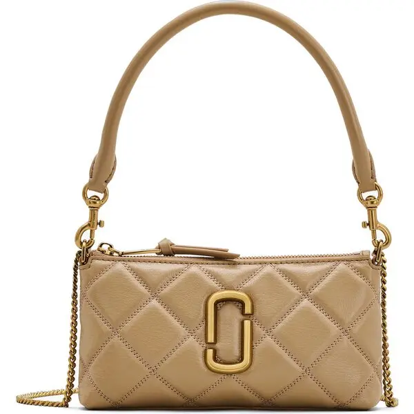 Marc Jacobs Quilted Snapshot Pochette Bag - Camel