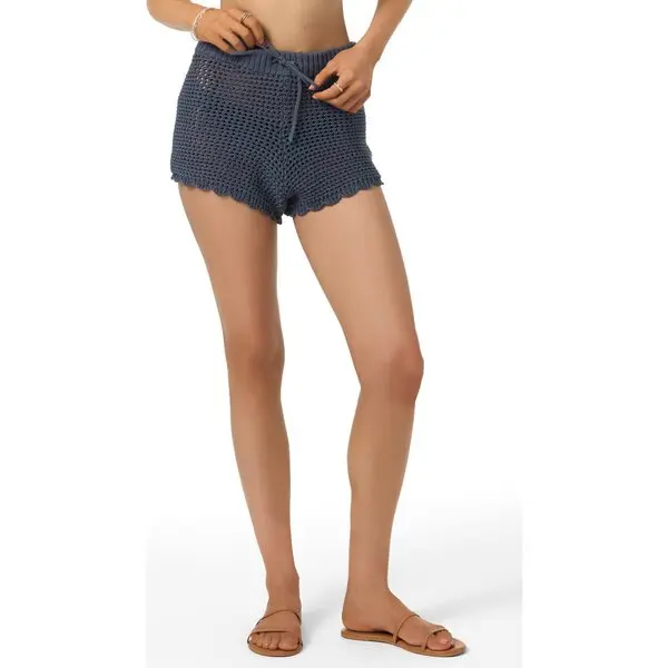 O'Neill Consuelo Open Stitch Cover-up Shorts - Slate