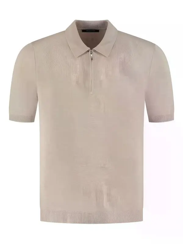GRAN SASSO Zip-up Polo Shirt - Neutrals