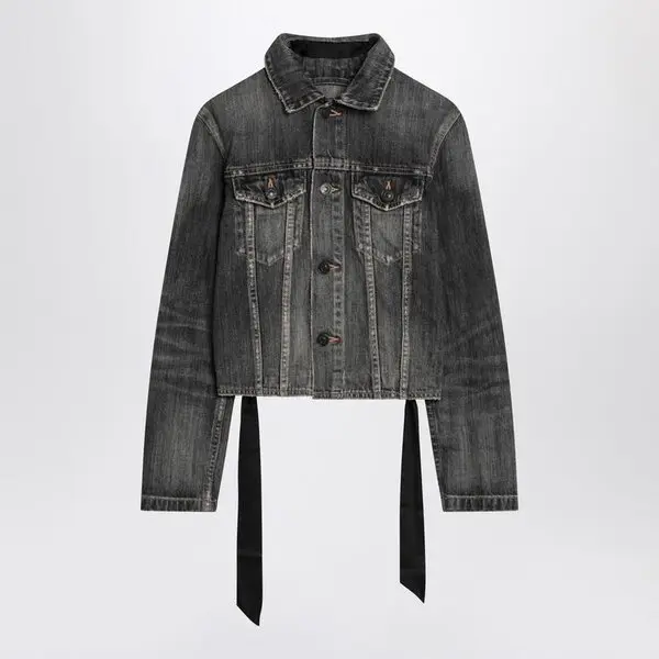 Balenciaga Cotton Denim Jacket With Laces
