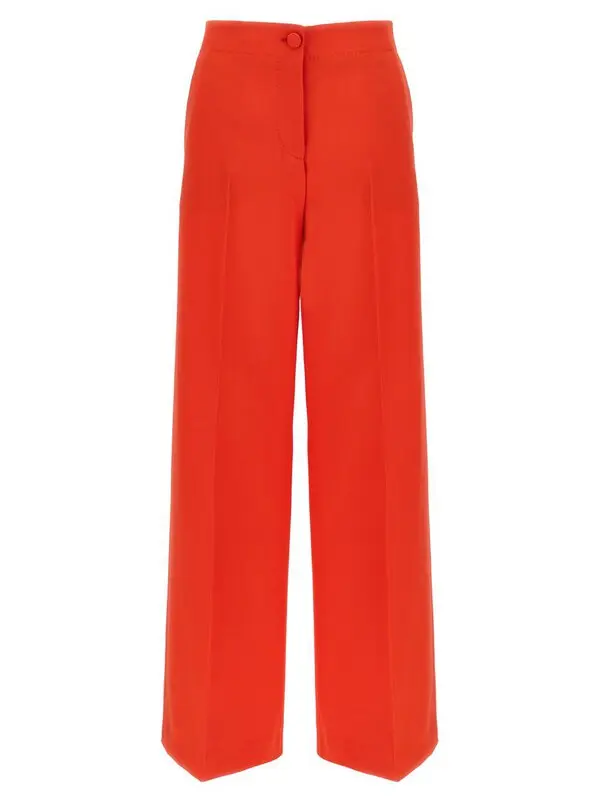 Brioni Camilla Wool And Silk-blend Trousers - Red