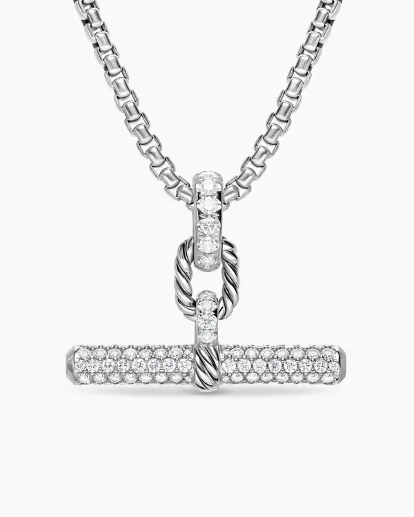 David Yurman Dy Madison® Toggle Pendant In Sterling Silver With Diamonds - Diamond