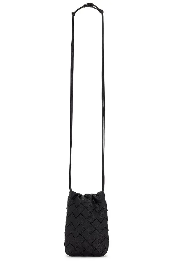 Bottega Veneta Intrecciato 20 Taurillon Vertical Dustbag - Black & Silver