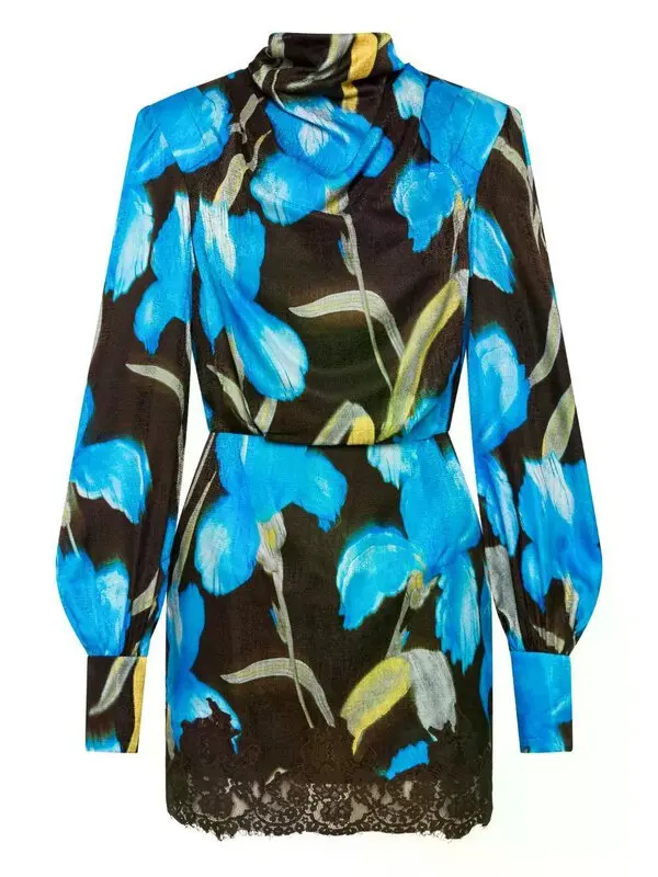 Rebecca Vallance Ingrid Floral Mini Dress - Blue