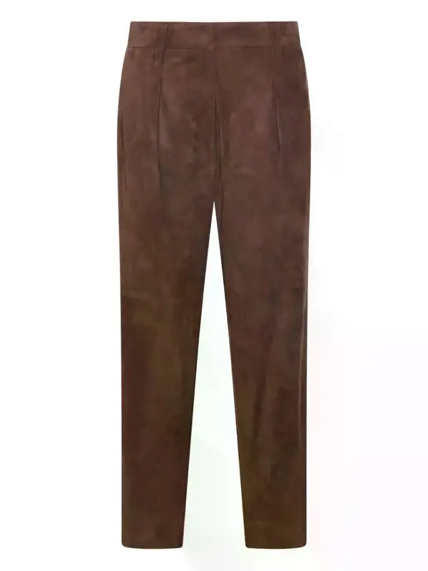 Brunello Cucinelli Suede Trousers - Brown
