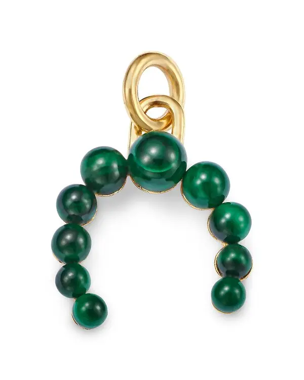 MOON & MEADOW 14k Yellow Gold Bead Curved Charm Pendant