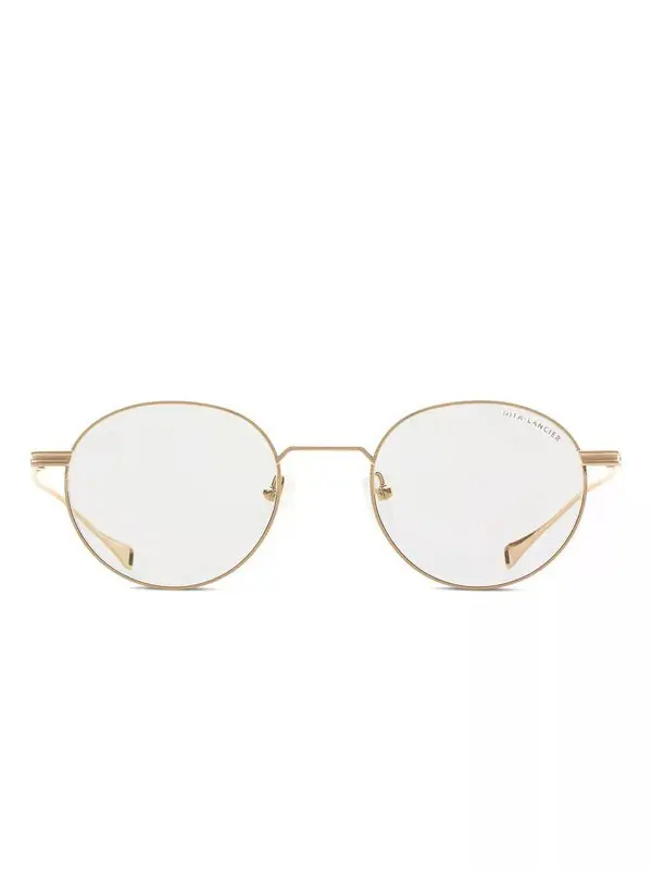 Dita Lancier Round-Frame Sunglasses Gold Editorialist