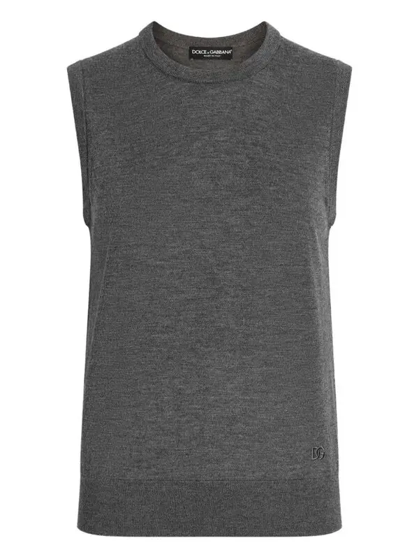 Dolce & Gabbana Sleeveless Sweater - Grey