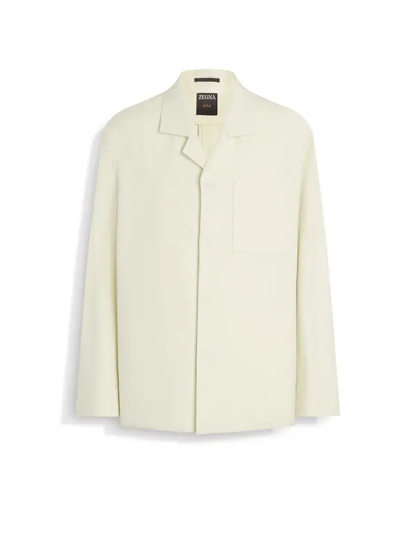 Zegna Silk And Wool Shirt Jacket - Light Yellow