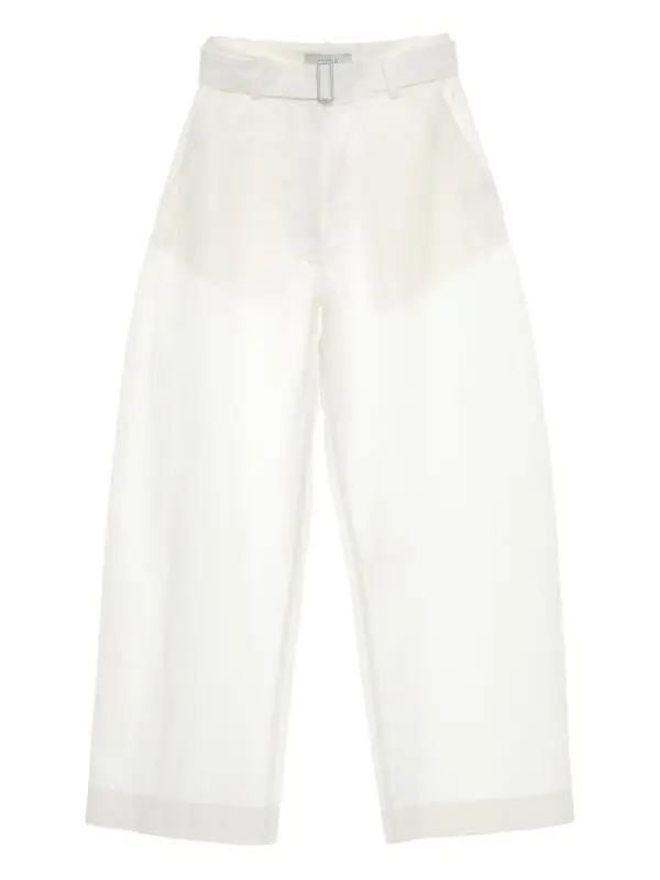 Studio Nicholson Round Leg Cotton Trousers - White