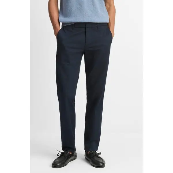 Vince Owen Flat Front Cotton Chinos - Coastal