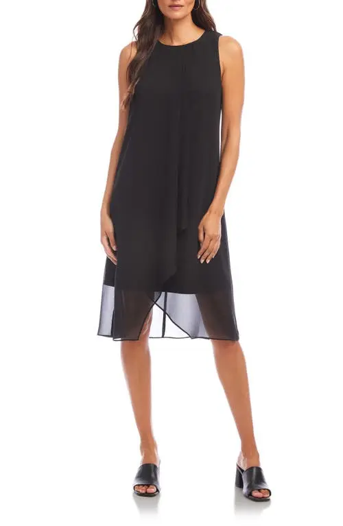 Karen Kane Draped Crossover Shift Dress