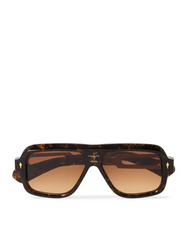 JACQUES MARIE MAGE Glenn Gould Fugue Aviator Sunglasses - Tortoiseshell