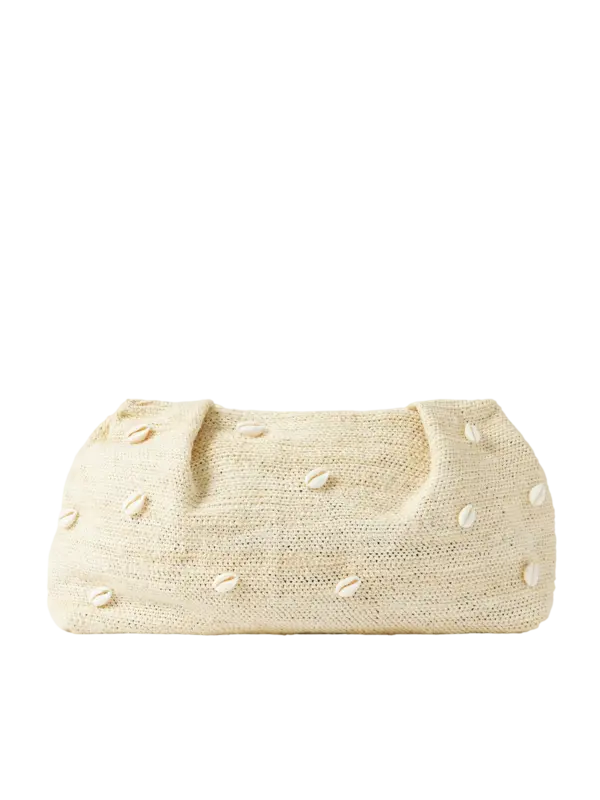 SENSI STUDIO Embellished Sisal Clutch - Neutrals
