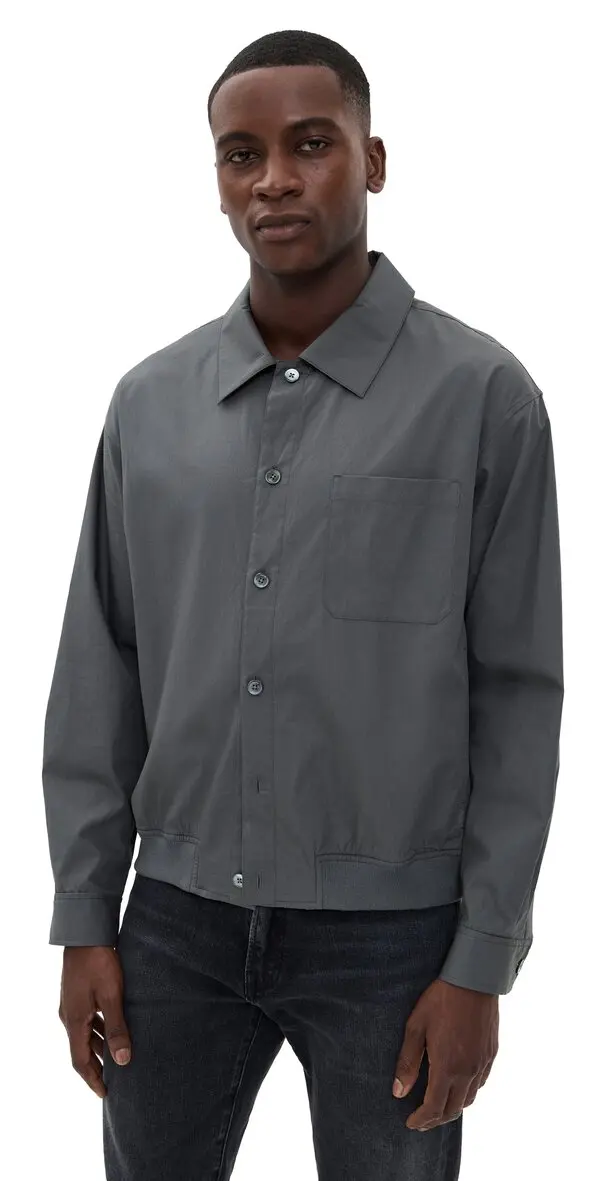 FRAME Cotton Ribbed Jacket - Cloudy Grey