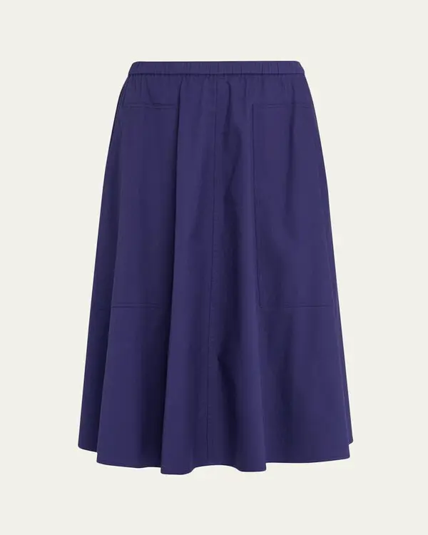 Vince Circle Cut Full Skirt - Deep Iris