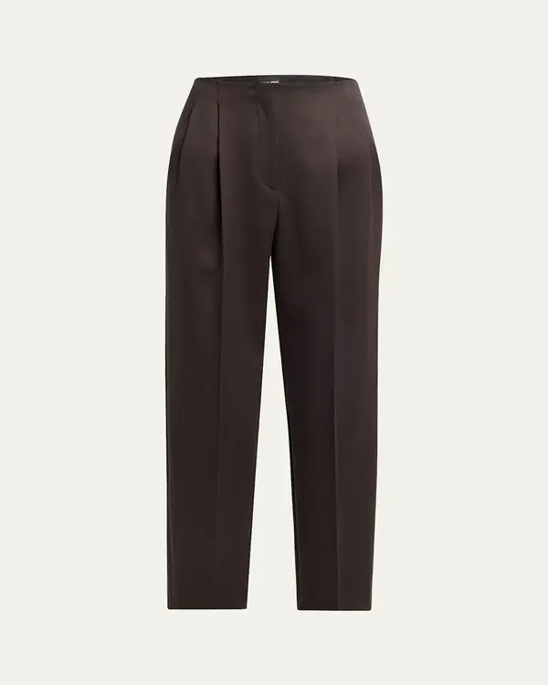 Giorgio Armani Pleated Wool Ankle Trousers