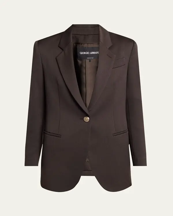 Giorgio Armani Virgin Wool Single-breasted Blazer
