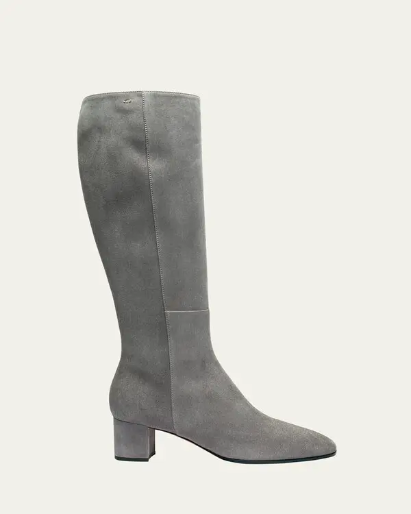 Santoni Suede Knee Boots