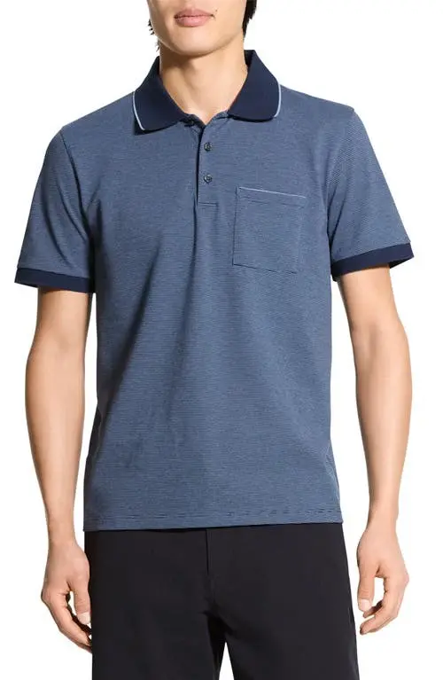 Theory Bird's Eye Polo - Baltic Multi