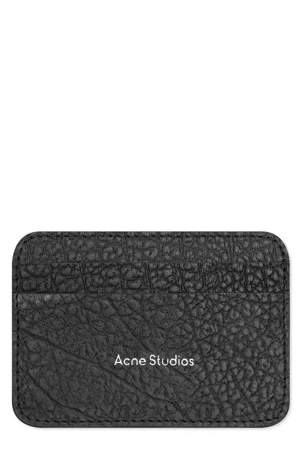 Acne Studios Logo Embossed Card Holder In Black - 22% Off | Editorialist