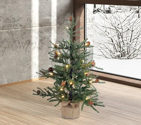 VICKERMAN 36' Carmel Pine Artificial Pre-lit Ch Ristmas Tree