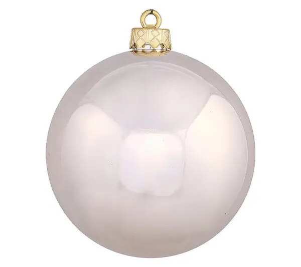 VICKERMAN 4.75' Champagne Shiny Ball Ornament