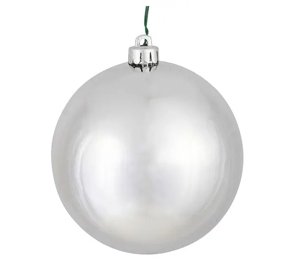 VICKERMAN 2.75' Silver Shiny Ball Ornament, 12- Pack