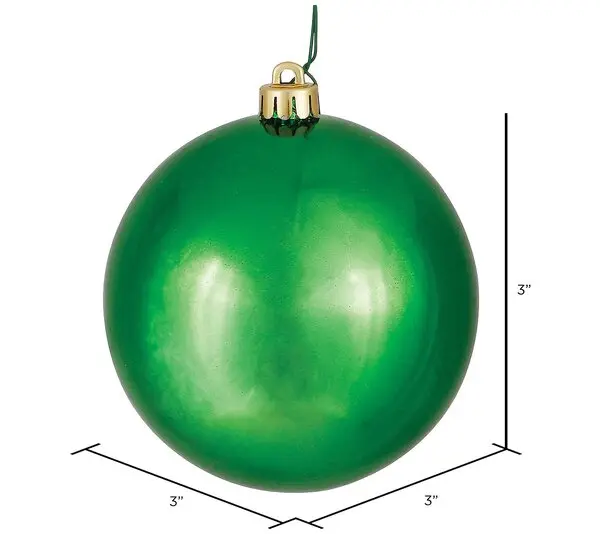 VICKERMAN 3' Ball Ornament 12-pack