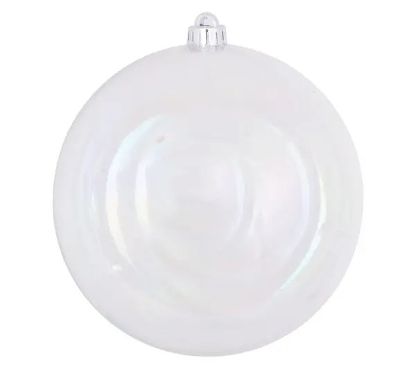 VICKERMAN 6' Clear Iridescent Ball Ornament 4-p Ack