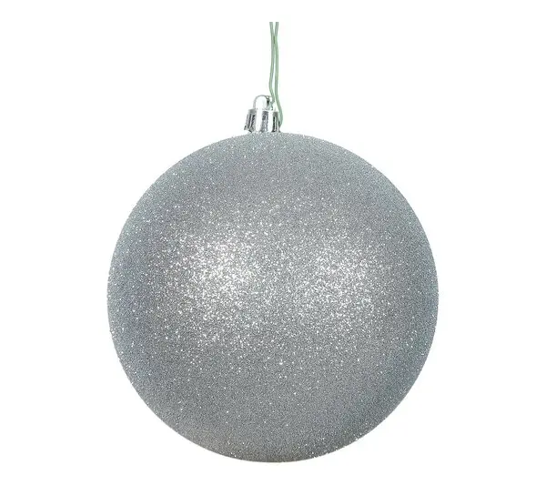 VICKERMAN 3' Glitter Ball Ornament, 12-pack