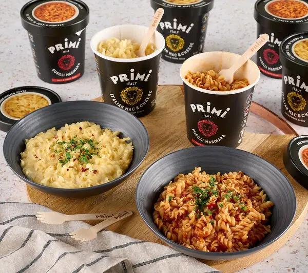 PRIMI PASTA Pack Of Premium Microwaveable Pasta Cups