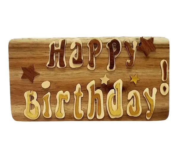 CARVER DAN'S Happy Birthday Puzzle Box