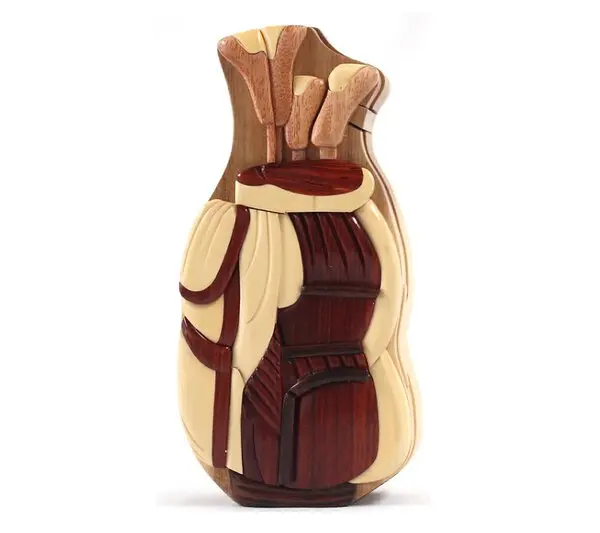 CARVER DAN'S Golf Bag Puzzle Box