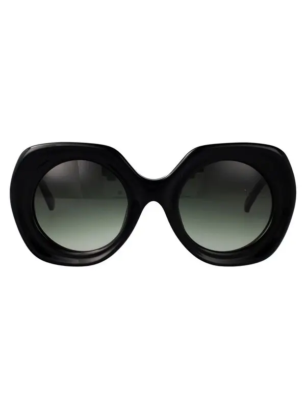 Yohji Yamamoto Slook 20 Round Frame Sunglasses - Matt Black