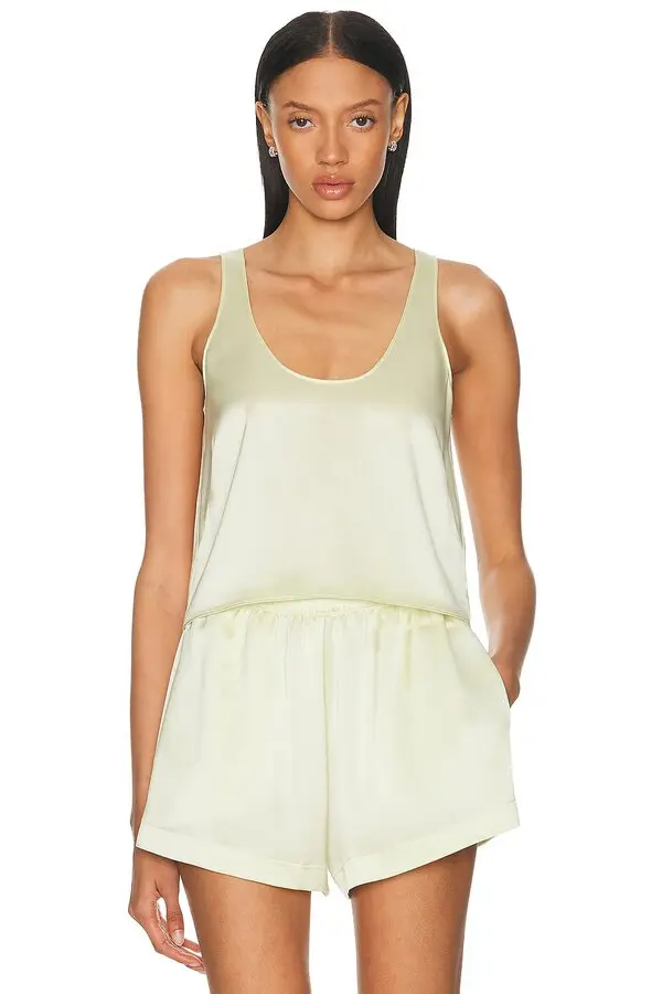 LESET Barb Scoop Tank Top - Citrine