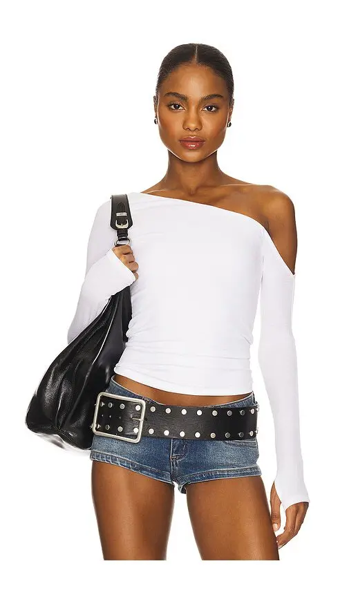 Michael Lauren Magdaleno Long Sleeve Asymmetrical Top